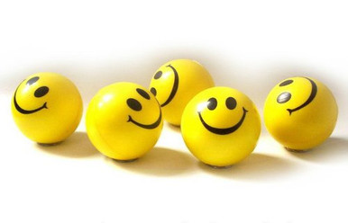 dazzling toys Happy Smile Face Stress Ball - Pack of 24 - Neon Smile ...