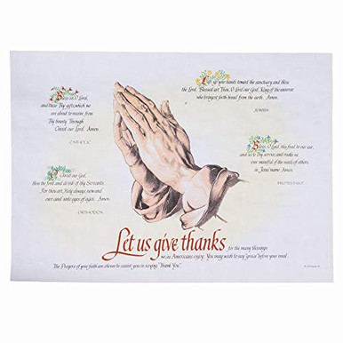 Four Faiths - Let Us Give Thanks - Paper Placemats | 10x14 | 50 per ...