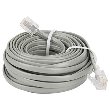 Uvital 50 Feet Telephone Landline Extension Cord Cable Line Wire with ...