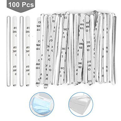 Nose Bridge Strips for Masks, Aluminum Nose Wire Strips Nose Adjustable ...