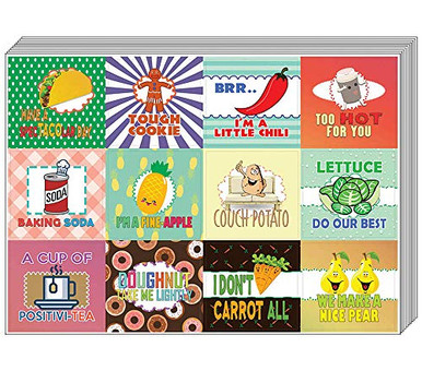 Creanoso Hilarious Delicious Food Puns Stickers 20Sheet Funny Gift ...