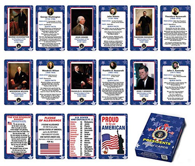 US Presidents Flash Cards (1-Deck) - Fun Stocking Stuffers for Theme ...