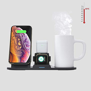 DeHasion Multfunction Cup Warmer 4 in 1 Wireless Charger Stand Docking ...