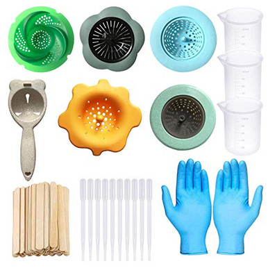 Seasonsky 30 PCS Acrylic Pouring Strainers Set 6 PCS Plastic Silicone ...