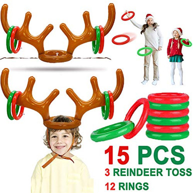 Christmas Party Game for Kids15 PCS Christmas Inflatable Reindeer ...