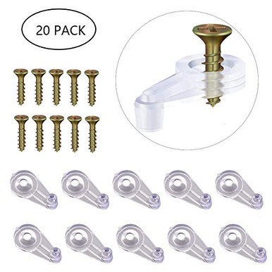 Trycooling Glass Retainer Clips Kit Plastic Clear Glass Panel Clips for ...