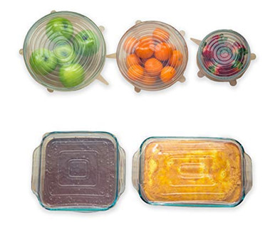 Silicone Stretch Lids (Variety Pack) - By Modfamily - SQUARE Silicone ...