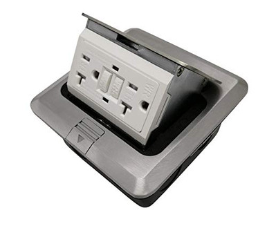 Pop Up Floor Box Countertop Box 20A GFCI with Duplex Receptacle Brush ...