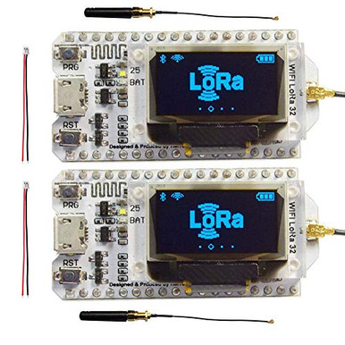 DIYmalls 915MHz ESP32 LoRa OLED 0.96 SX1276 Transceiver Module + LoRa ...