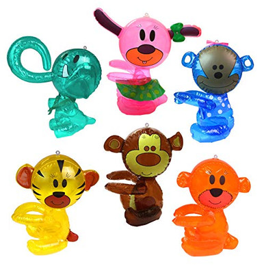 Inflatable Animals Assorted Pack Of 6 Inflatable Zoo Animals For Jungle ...