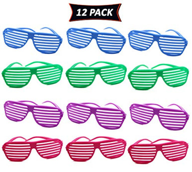 Plastic Shutter Shades Glasses For Kids 80s Party Favors Shutter ...