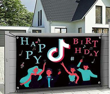 TIK Tok Birthday Party Decorations TIK Tok Backdrop Birthday Yard Sign ...