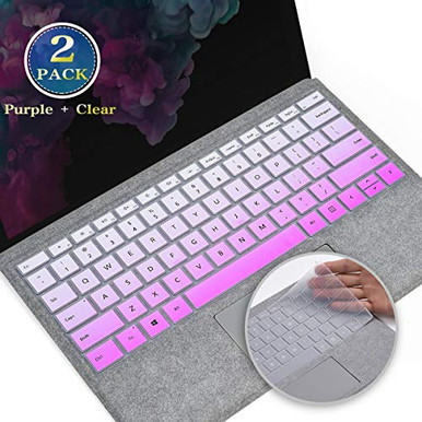 for Surface Pro 6 Keyboard Cover 2018, Silicone Keyboard Protector Skin ...