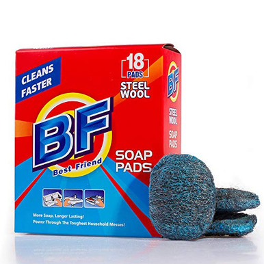 18 Count Steel Wool Soap Pads-Soap Pads Easy Cleaning to Tough Kitchen ...