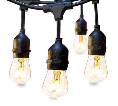 Cosguard Outdoor String Lights 48Ft Commercial Grade Waterproof ...