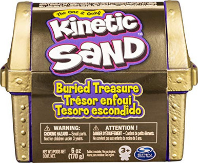 Kinetic Sand, Buried Treasure Playset with 170g of Kinetic Sand and ...