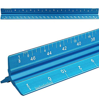 Aiky Architectural Scale Ruler Imperial 12" inch Drafting Tools with ...
