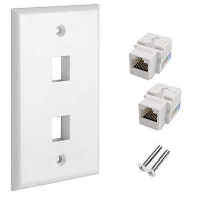 CAT6 RJ45 Ethernet Wall Plate OZXNO 1Pack Cat6 Network Keystone Jack ...