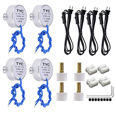 4PCS Synchronous Synchron Motor Electric Turntable Motor with 7mm ...