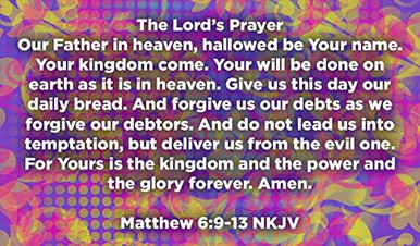 Childrens Christian Pass Along Pocket Scripture Cards The Lords Prayer ...