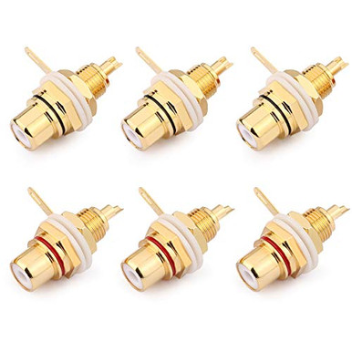 Clyxgs AV Connector Audio Socket RCA Socket Audio Terminal Jack Panel ...