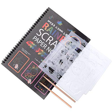 Kithumi Rainbow Scratch Paper, Art Kits for Kids Rainbow Scratch Art ...