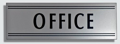 JP Signs Office Sign 9 X 3 Inch Silver Black Engraved Premium Design ...