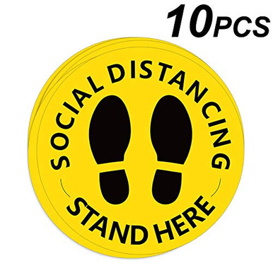 10 Pack 12 Social Distancing Floor Decals Stand Here Floor Sticker 6 ...
