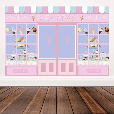 Bellimas Summer Pink Purple Ice Cream Shop Backdrop Dessert Table Ice ...