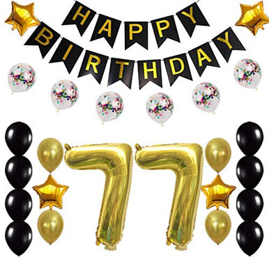 77th Birthday Decorations Party Supplies Happy 77th Birthday Confetti ...