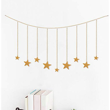 Uspacific Star Phase Wall Hanging Gold Star Phases Wall Art Boho Home ...