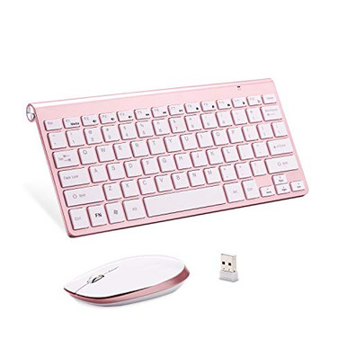 Wireless Keyboard Mouse Sanhoton 24G Mini Portable Wireless Keyboard ...