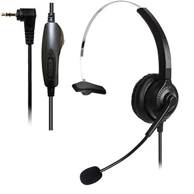 Cosyplus 2.5mm Telephone Headset Monaural with Noise Cancelling ...
