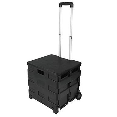 Wheels Rolling Crate - Collapsible Rolling Cart with Lid Pack-N-Roll ...
