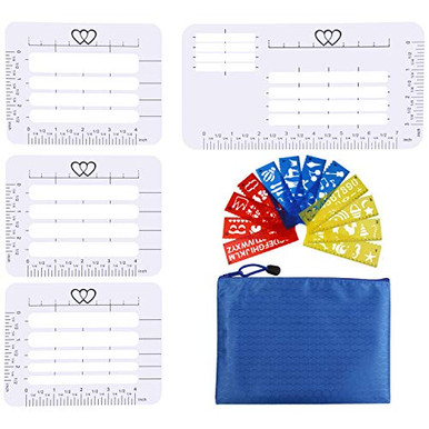 4 Style Envelope Addressing Guide Stencil Templates 12 Style Drawing ...