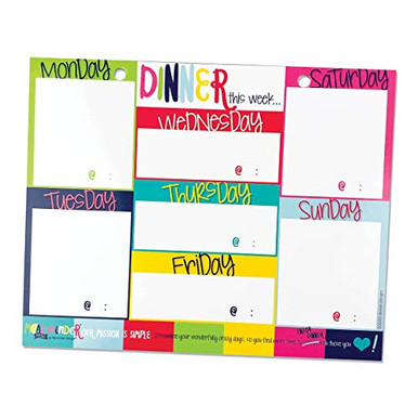 Dry Erase Weekly Meal Planner Whiteboard Dinner Menu Board from The ...