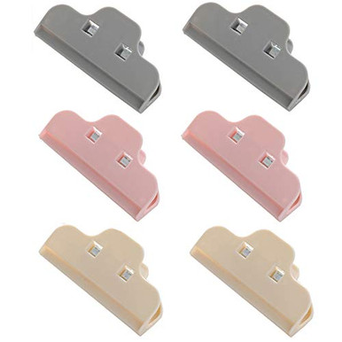 6 Piece Food Bag Clips Set Air Tight Sealing Chip Bag Clip Resin Heavy ...