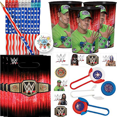 WWE Birthday Party Favors and Goodie Bag Fillers For 12 With WWE John ...