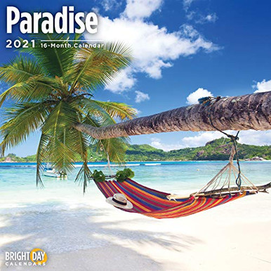 2021 Paradise Wall Calendar by Bright Day, 12 x 12 Inch, Beach Island ...