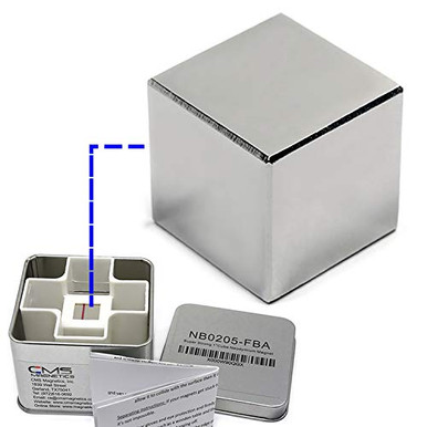 CMS Magnetics Super Strong 1" Cube Neodymium Magnets in a Tin Box for ...