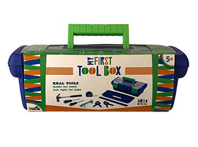 My First Tool Box Set Real Tool for Kids Hammer Ruler Screwdriver Set ...