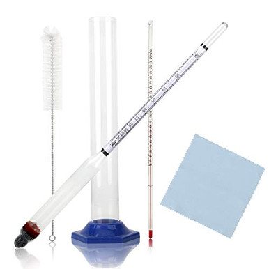 MEOMOU Hydrometer Alcohol Meter 0200 Proof Hydrometer Kit with ...