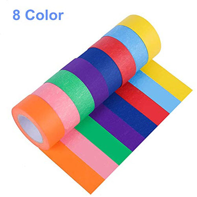 1 Inch Colored Painters Tape Set, Writable Rainbow Masking Tape, Washi ...