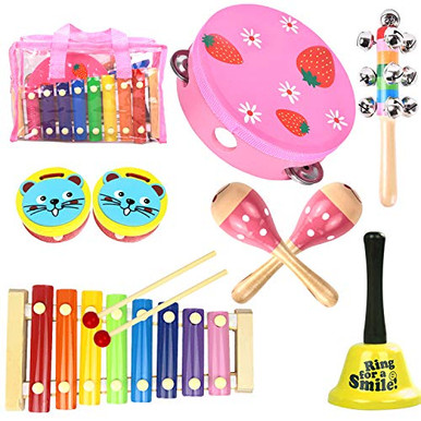 oathx Kids Musical Percussion Instruments Set Toddler Music Toys for ...