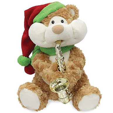 Cuddle Barn 12 Christmas Cheeks Animated Plush Teddy Bear Stuffed ...