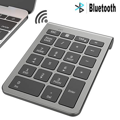 MoKo Bluetooth Number Pad Portable Wireless 22Key Numeric Keypad Ultra ...