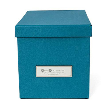 Bigso Kristina Desktop storage box, Turquoise - Warehousesoverstock