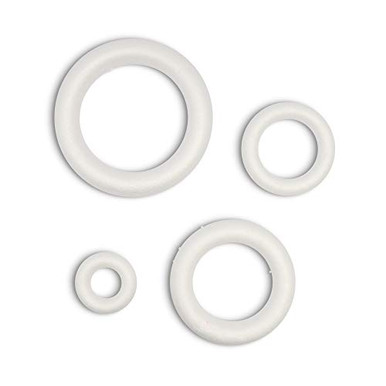 Bright Creation White Foam Rings for Crafts in 4 Different Sizes ...