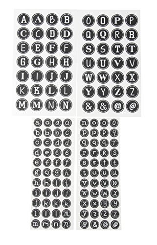 Chalkboard Theme Letter Sticker 144Pack Round Alphabet Labels Includes ...