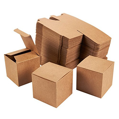 Premium Gift Boxes 100 Pack 3 x3 x 3 Brown Paper Gift Boxes with Lids ...